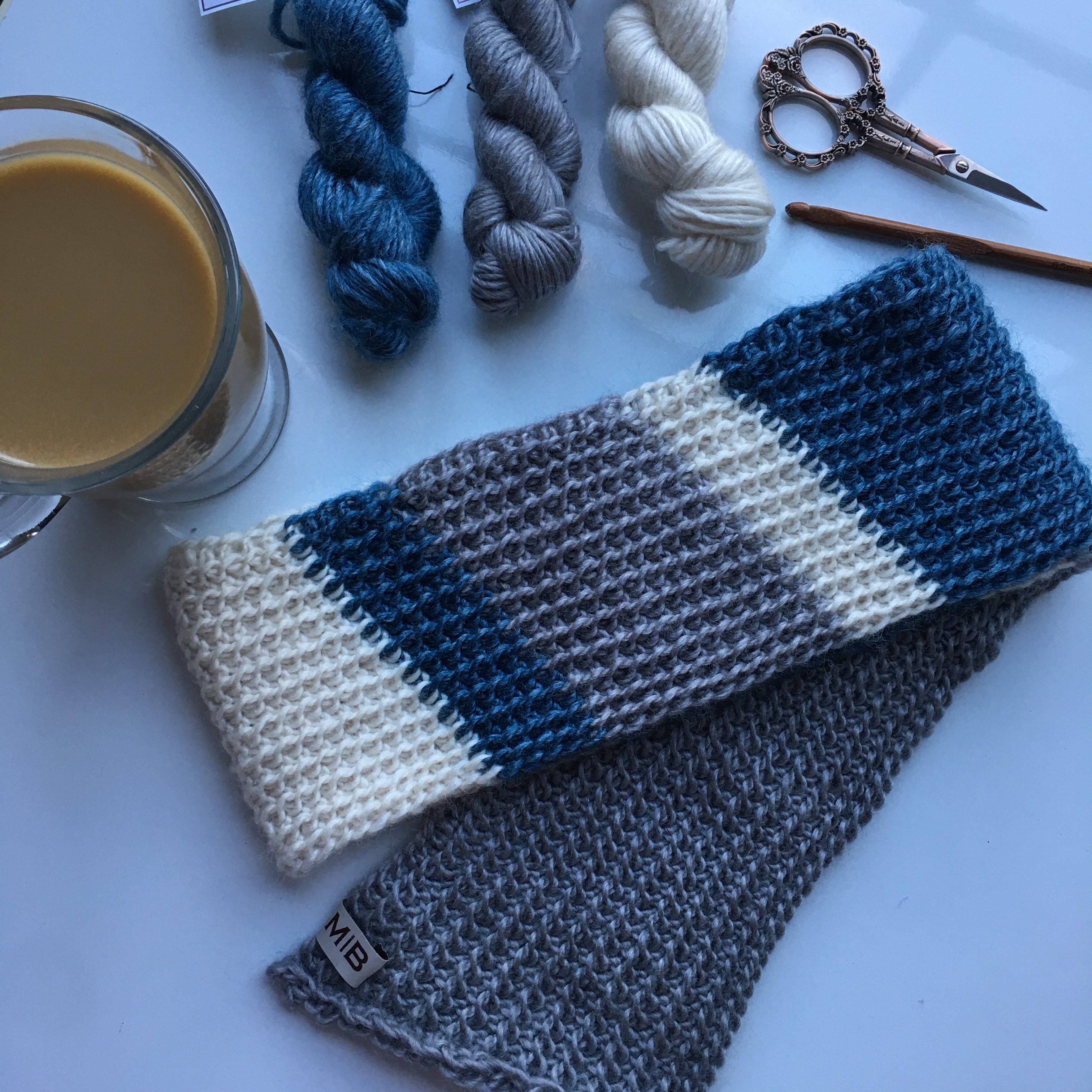 Chain Link Scarf, PDF Pattern - Mode Bespoke